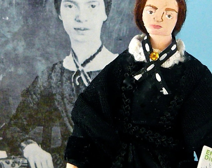 Emily Dickinson Doll in Black Dress Poet Miniature - Etsy