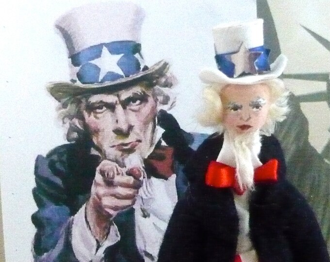 Uncle Sam Miniature Doll Historical Americana Art Collectible - Etsy