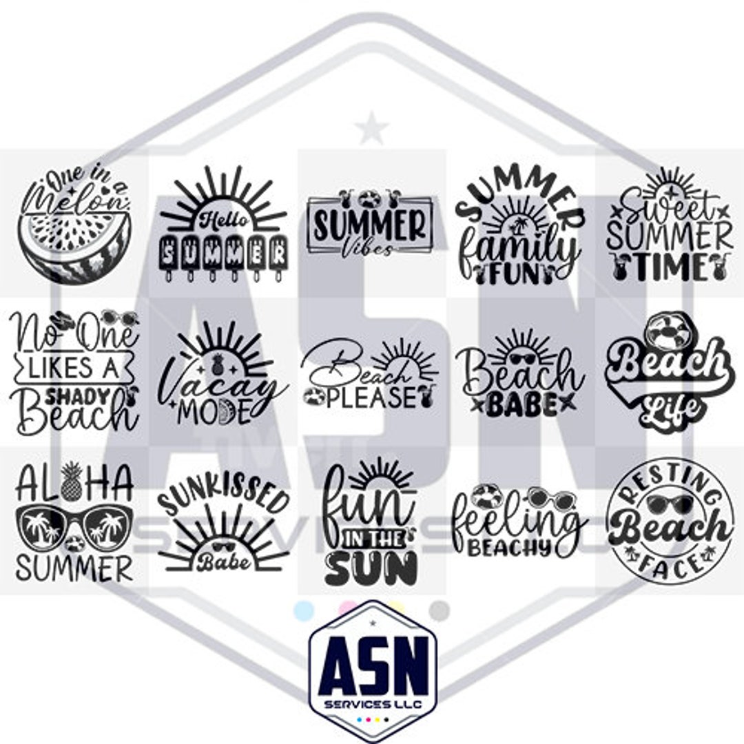 15 Custom Summer Digital Files Bundle - Perfect for Your Summer ...