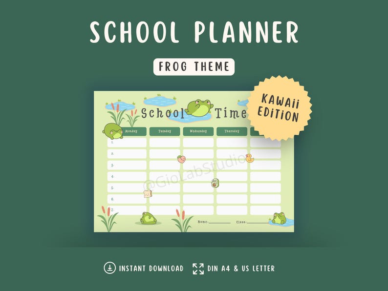 Weekly Planner | Kids Daily Routine Chart | Preschool Curriculum | Frog ...