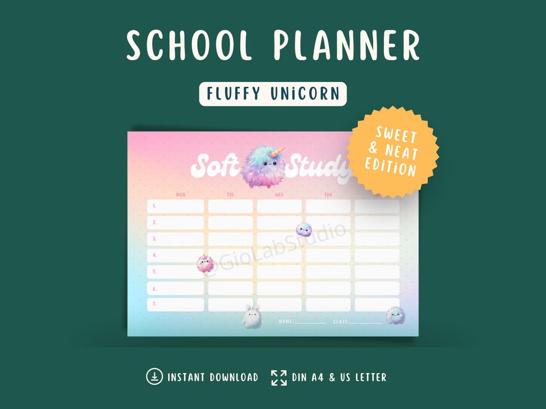 School Planner Printable | Homeschool Planner | Kids Daily Routine ...