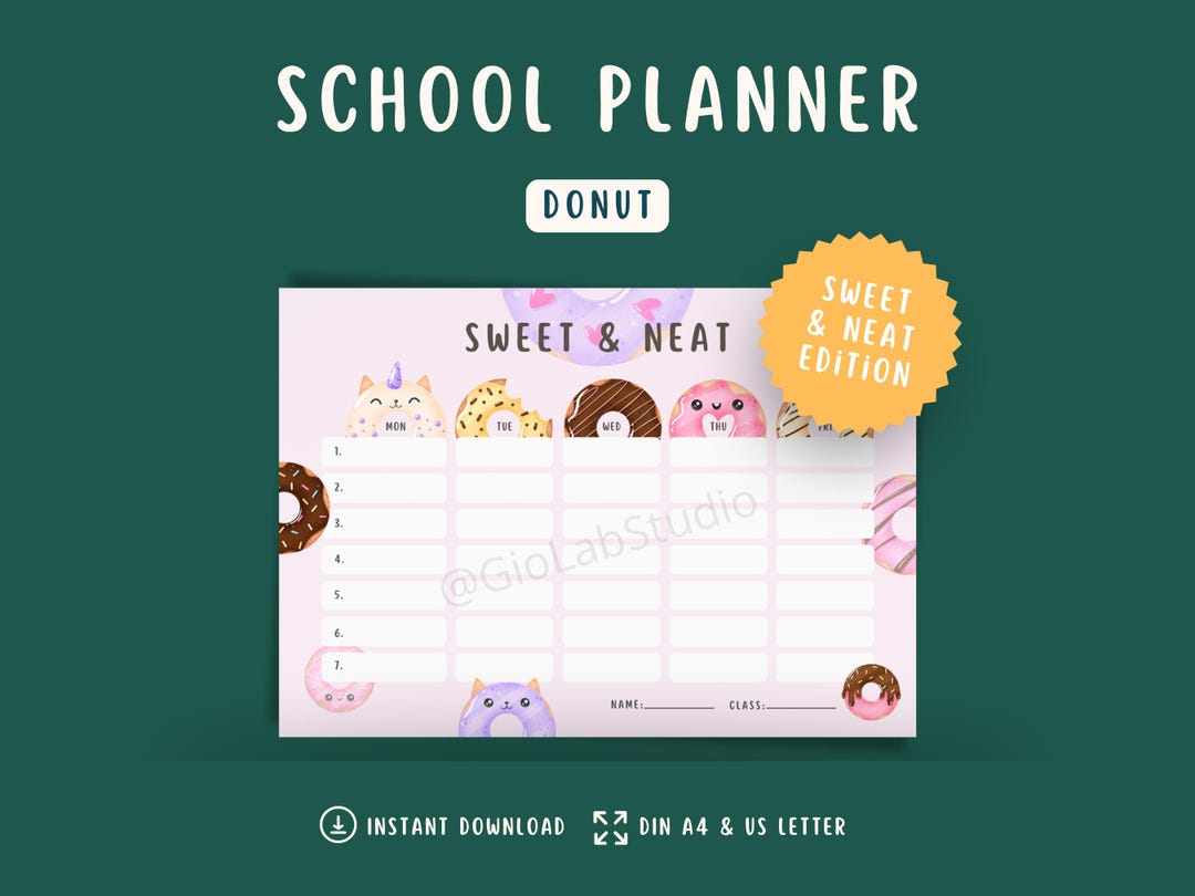 School Planner Printable | Homeschool Planner | Kids Daily Routine ...