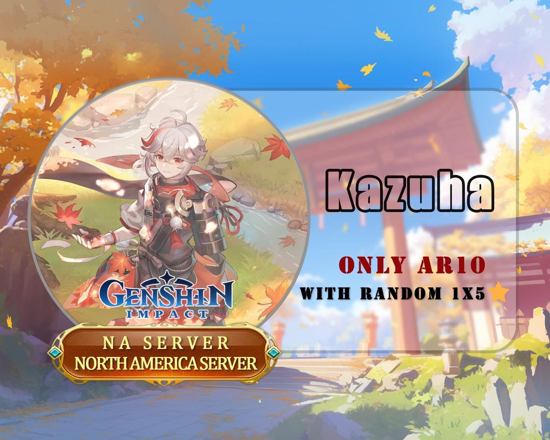 Kazuha NA Server AR 10 Genshin Impact Account Genshin Impacts Account ...