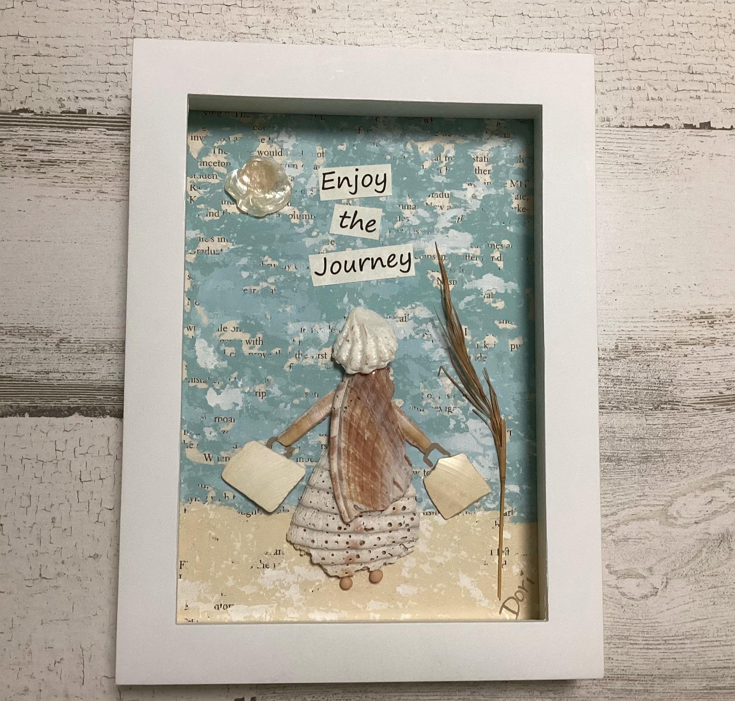 Sea Shell Art Shadowbox. Shell People. Beach Inspired Wall Hanging With ...