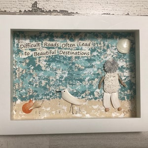 Sea Shell Art Shadowbox. Shell People. Beach Inspired Wall Hanging With ...
