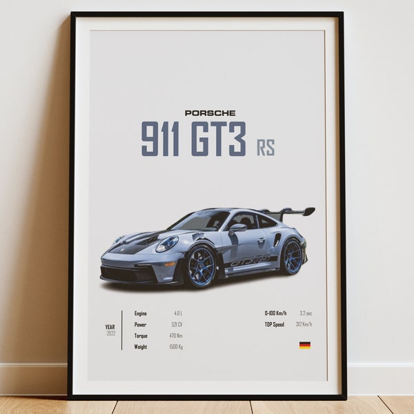 Porsche 911 Gt3 Rs Poster - Etsy