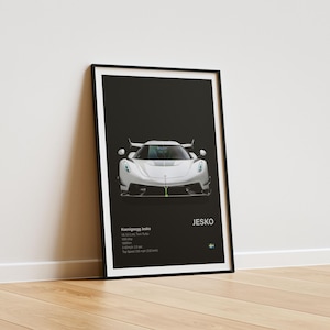 Koenigsegg Jesko Poster, Jesko Print, Car Print, Car Wall Art, Car ...