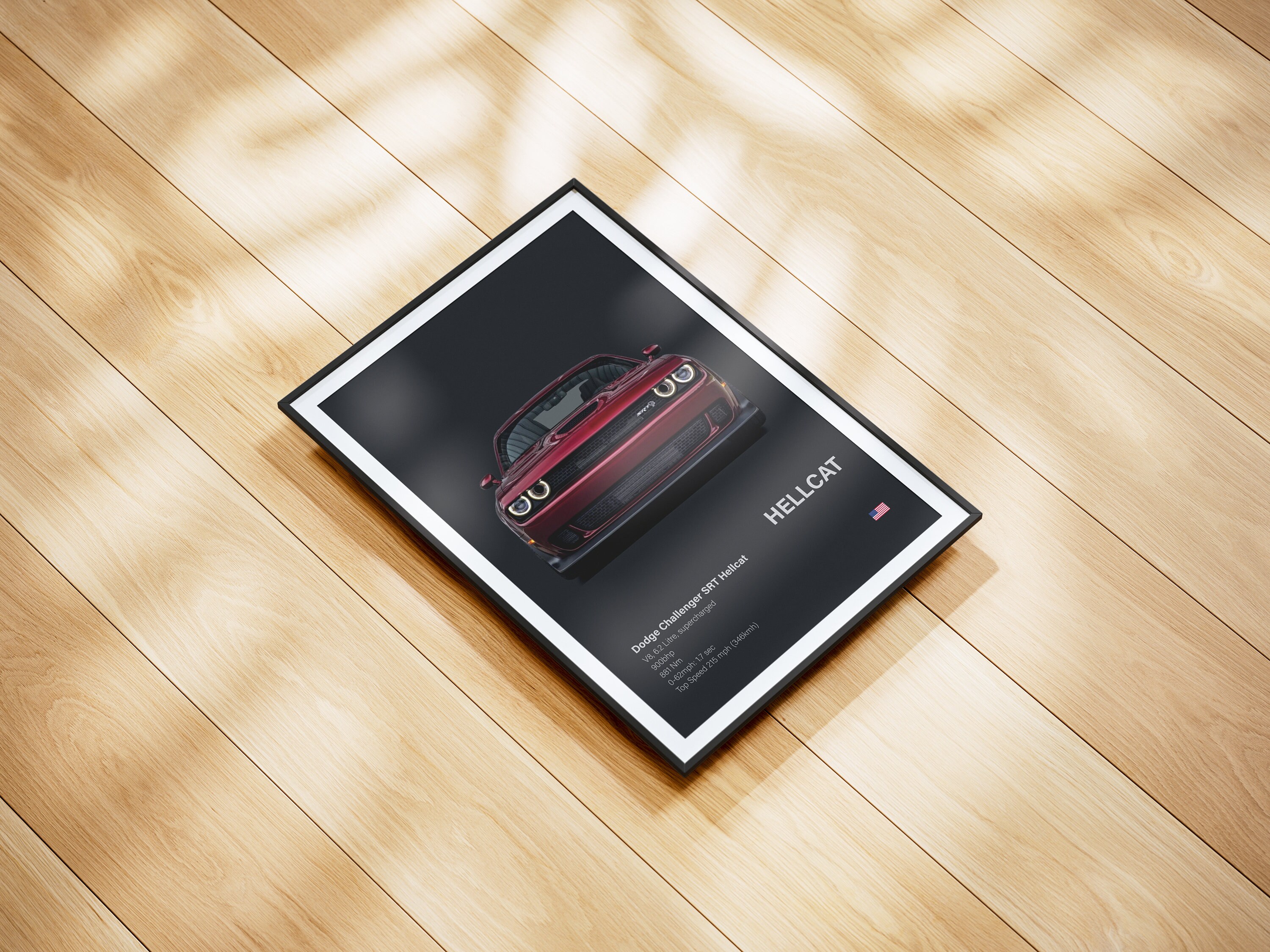 Dodge Challenger SRT Hellcat Poster - Hellcat Prints - Dodge Posters ...