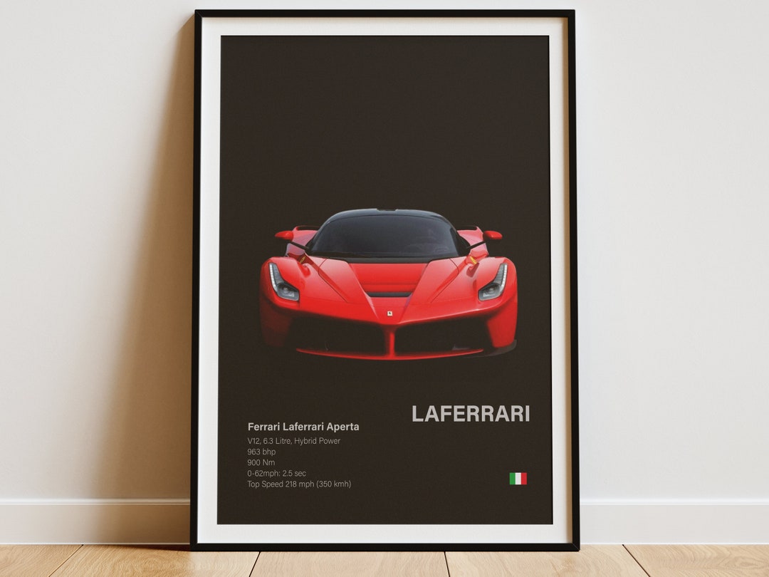 Ferrari Laferrari Poster - Laferrari Print - Car Print - Car Wall Art ...
