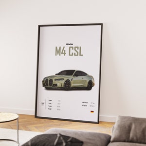 BMW M4 Csl Poster - M4 CSL Prints - BMW Posters - Car Prints - Car Wall ...