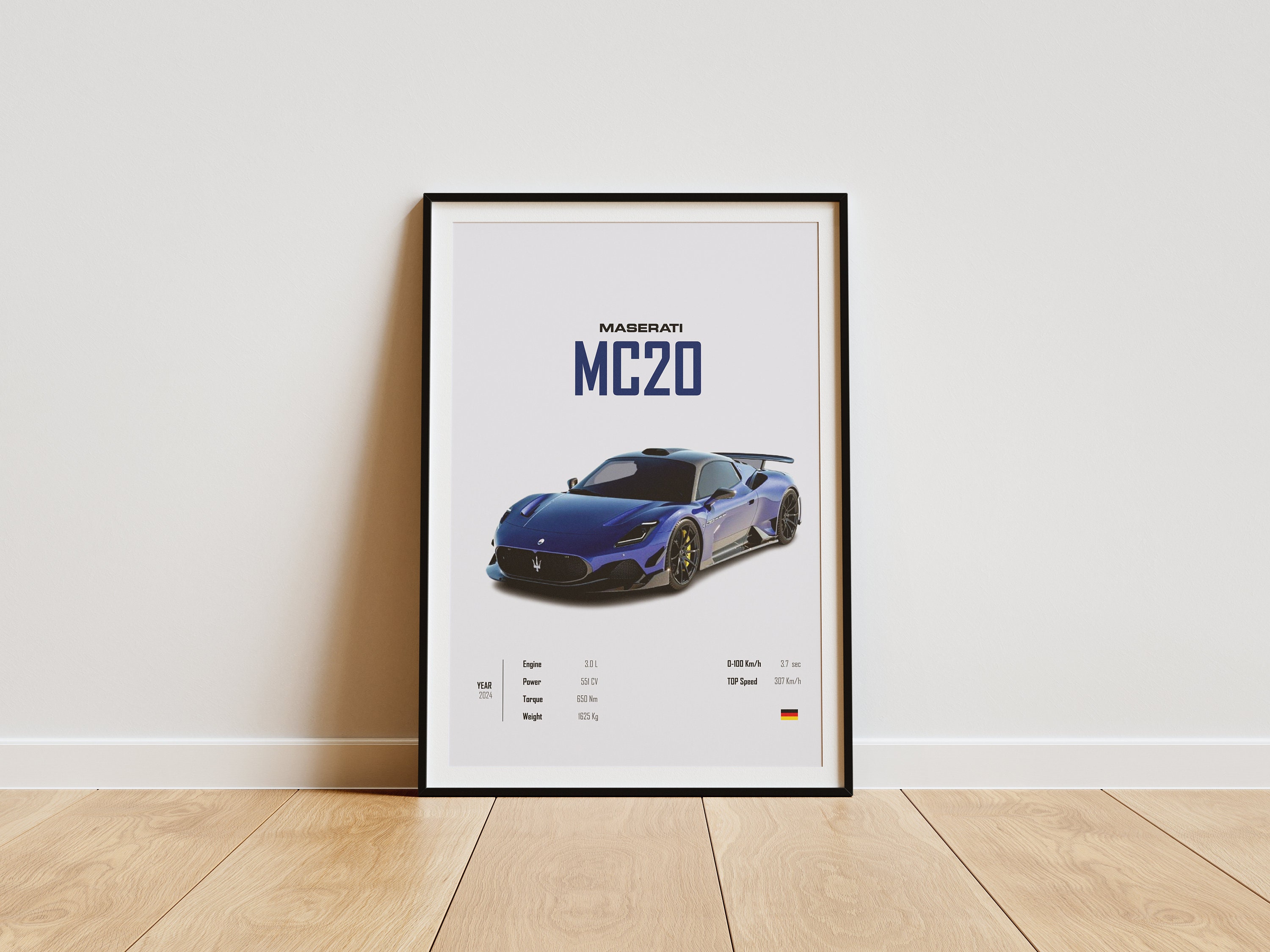 Maserati MC20 Poster - MC20 Prints - Maserati Posters - Car Prints ...