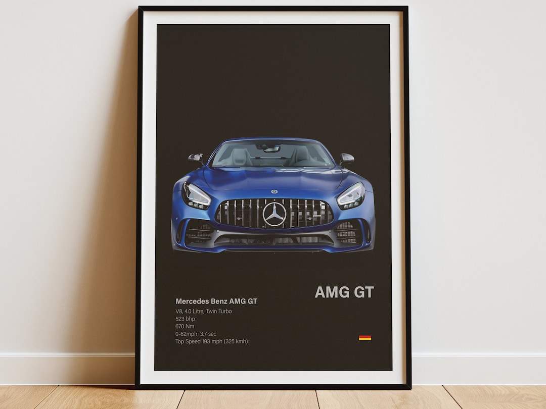 AMG GT Poster - Mercedes AMG Gt Print - Car Print - Car Wall Art - Car ...