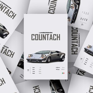 Lamborghini Countach Poster - Countach Print - Car Print - Car Wall Art ...