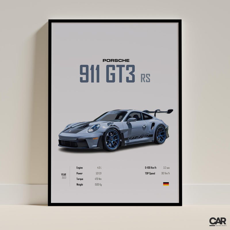 Porsche 911 Gt3 Rs Poster - Etsy