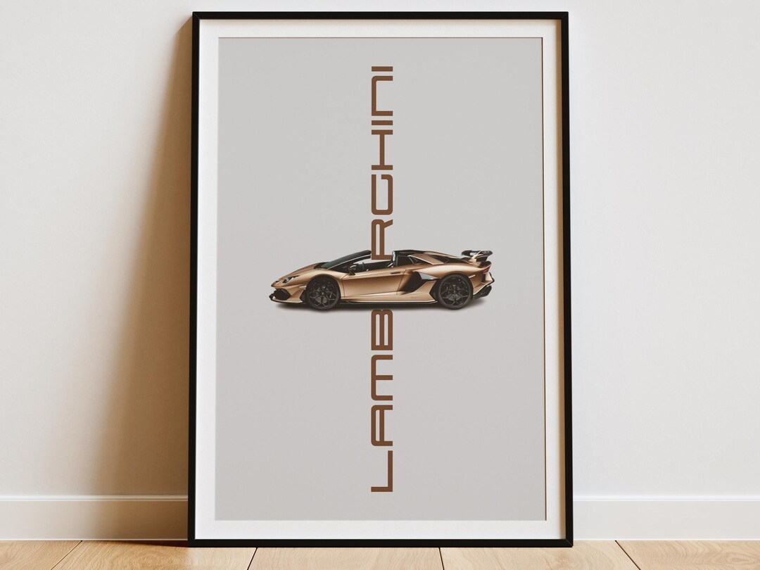 Lamborghini SVJ Poster - SVJ Print - Car Print - Car Wall Art - Car ...