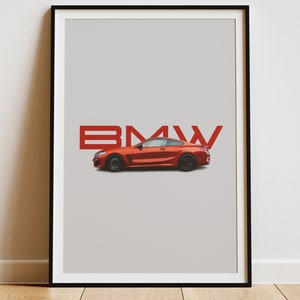 BMW M8 Poster - M8 Print - Car Print - Car Wall Art - Car Poster - Boys ...