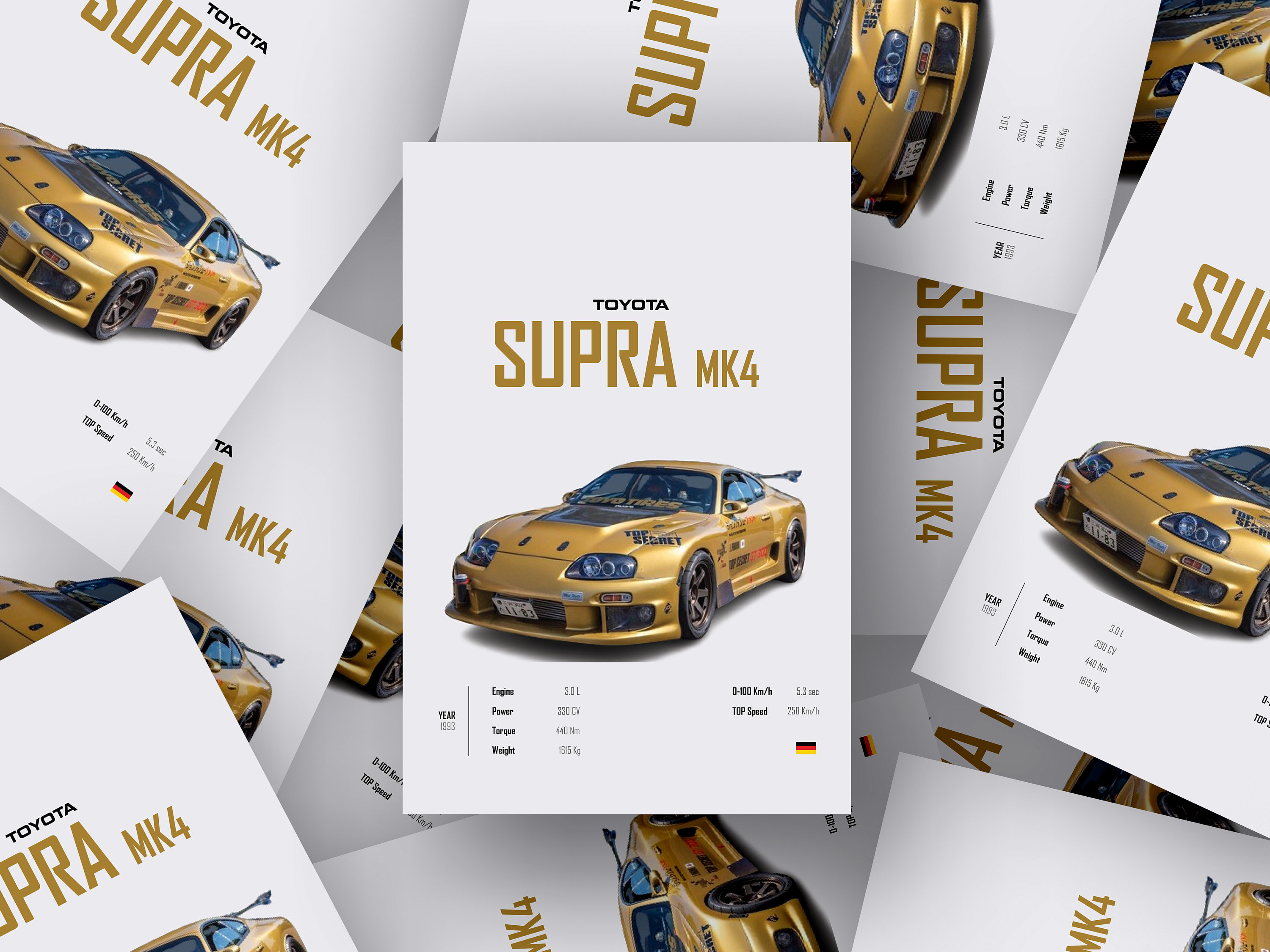 Toyota Supra MK4 Poster Supra Prints Toyota Posters Car Prints Car Wall ...