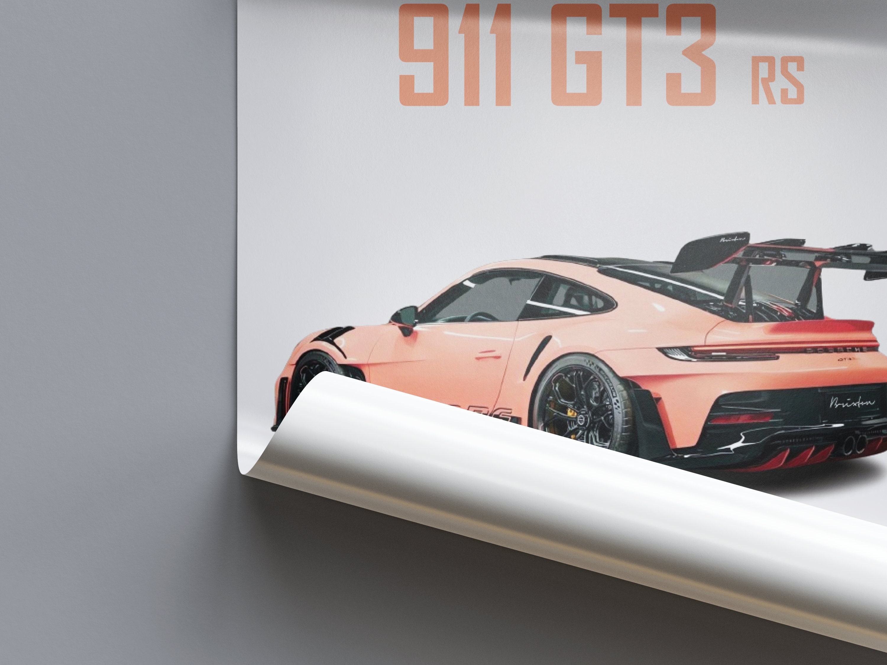 Porsche 911 GT3 RS Poster, Porsche 992 GT3 RS Print, Car Print, Car ...