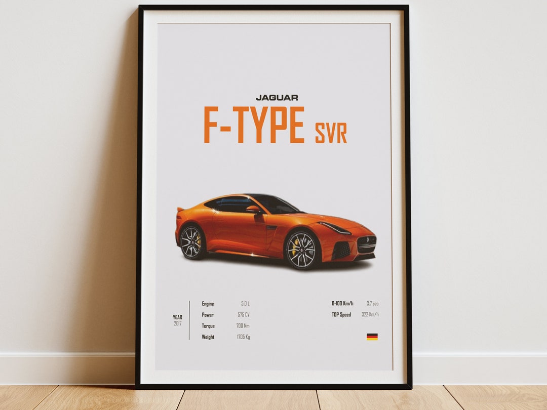 Jaguar F-type SVR Poster - F-type SVR Prints - Jaguar Posters - Car ...