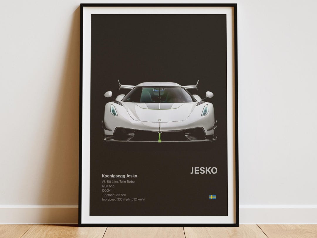Koenigsegg Jesko Poster, Jesko Print, Car Print, Car Wall Art, Car ...