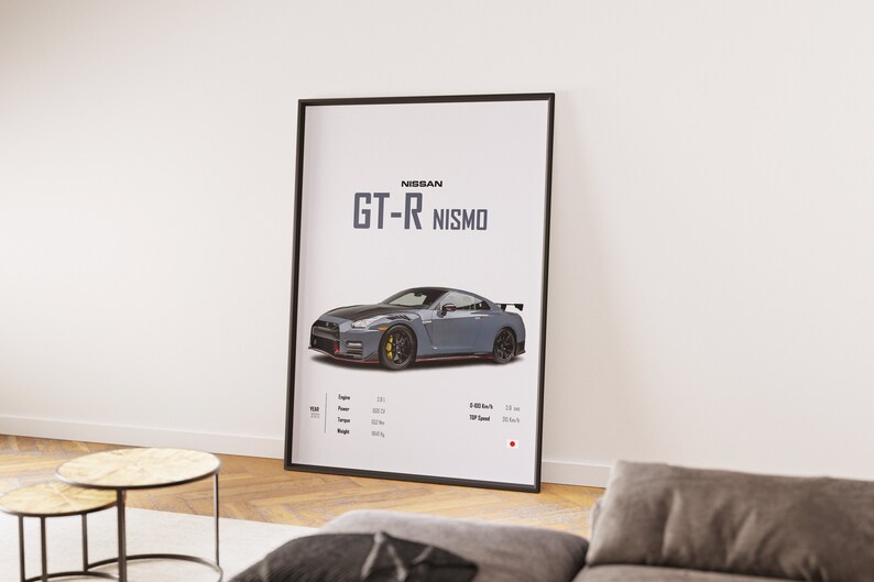 Nissan GTR Nismo Poster - Nissan GTR Print - Car Print - Car Wall Art ...