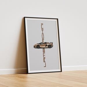 Lamborghini SVJ Poster - SVJ Print - Car Print - Car Wall Art - Car ...