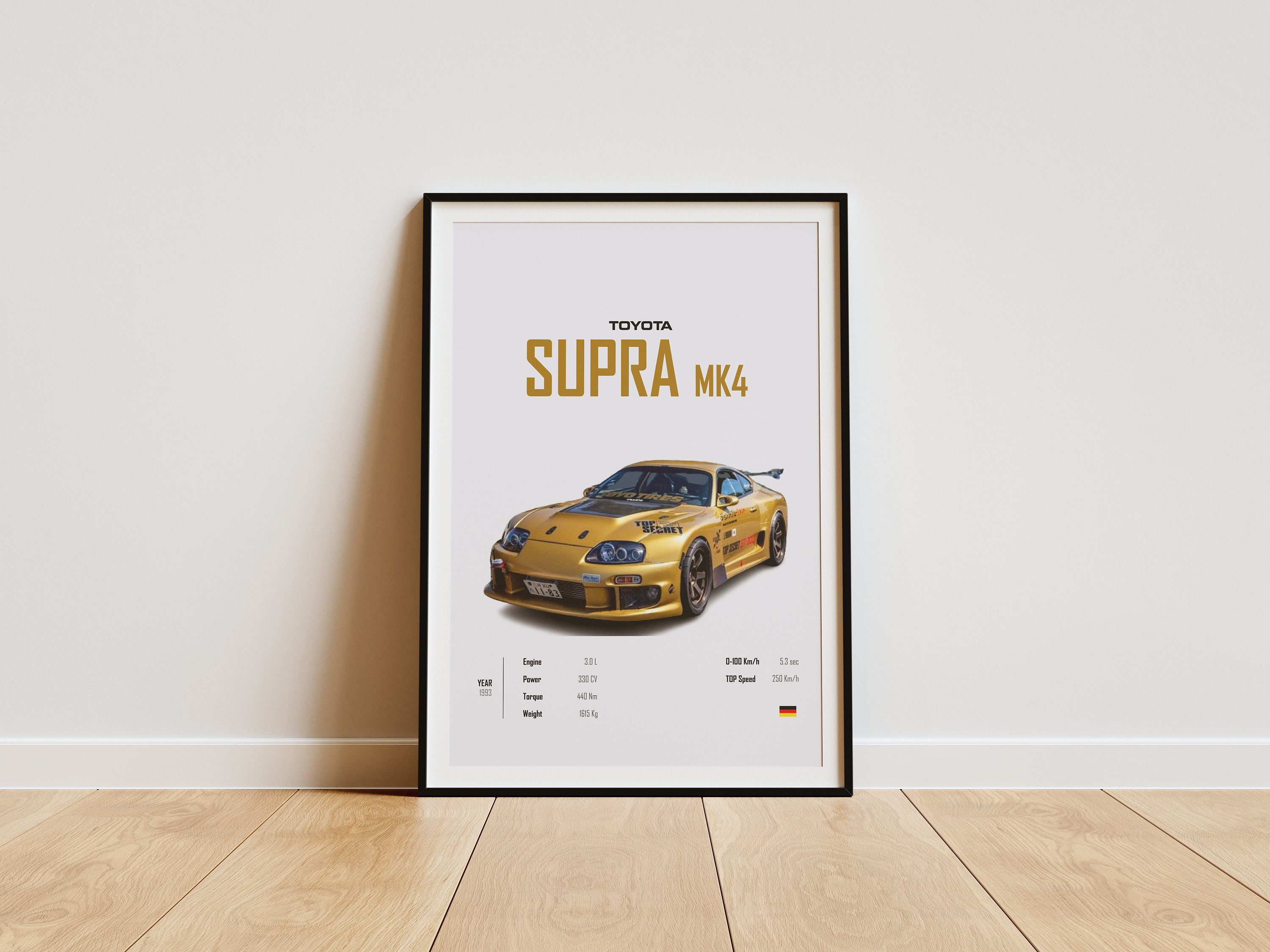 Toyota Supra MK4 Poster Supra Prints Toyota Posters Car Prints Car Wall ...