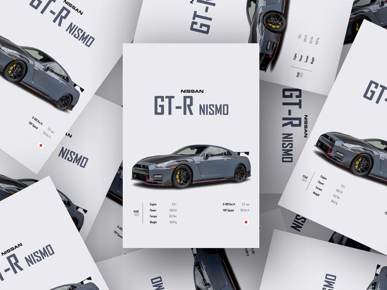 Nissan GTR Nismo Poster Nissan GTR Print Car Print Car Wall Art Car ...