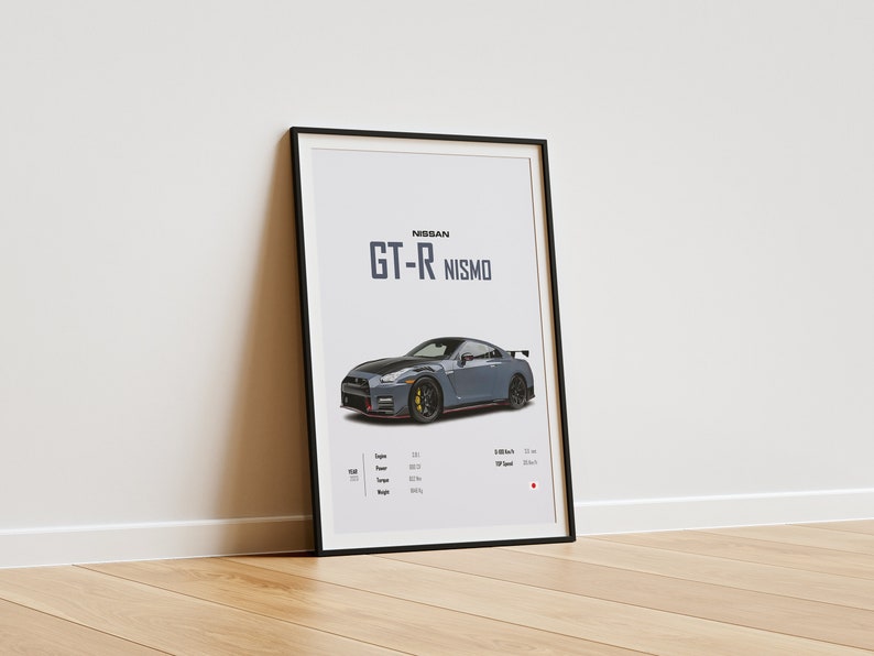 Nissan GTR Nismo Poster - Nissan GTR Print - Car Print - Car Wall Art ...