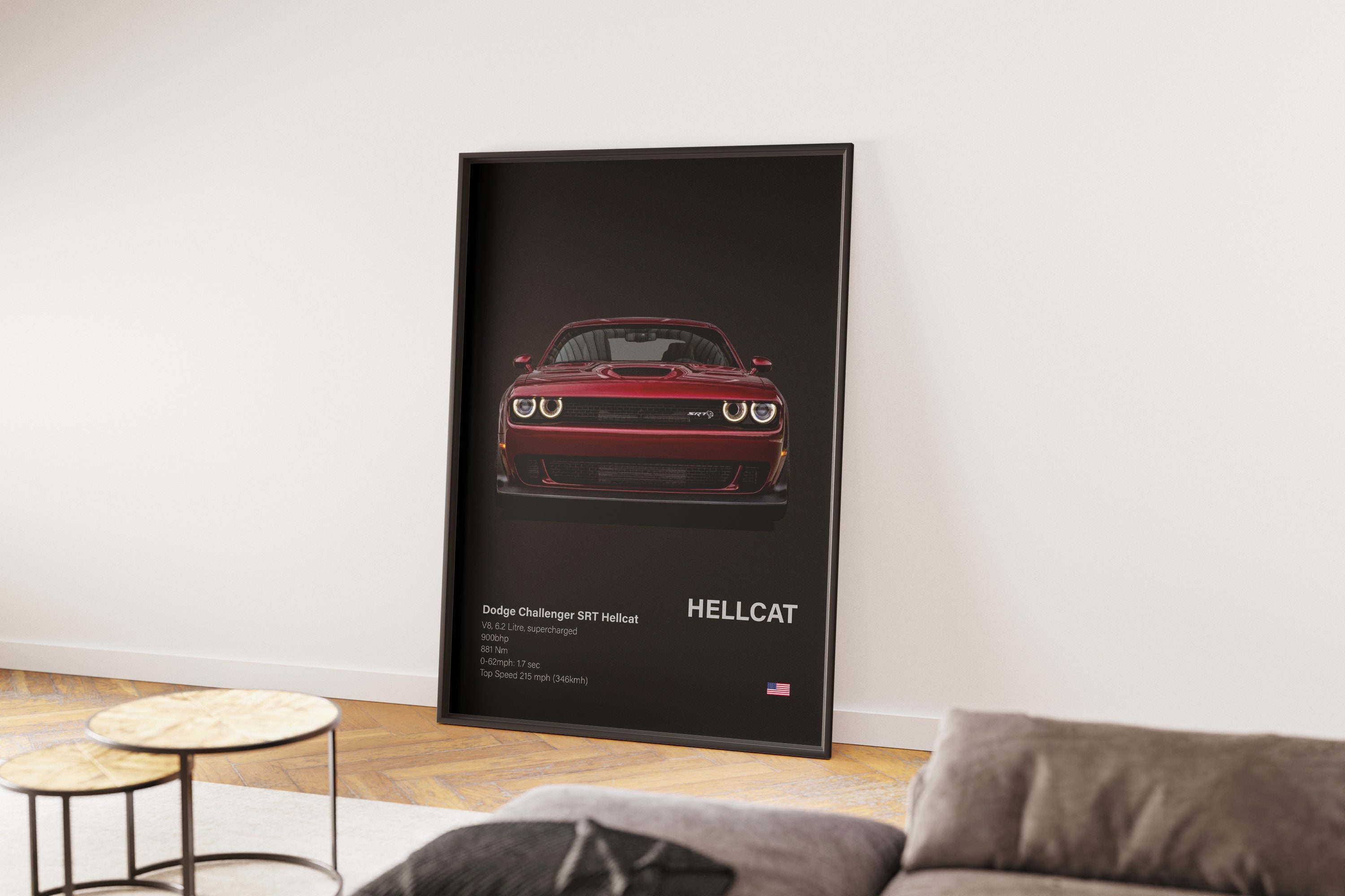 Dodge Challenger SRT Hellcat Poster - Hellcat Prints - Dodge Posters ...