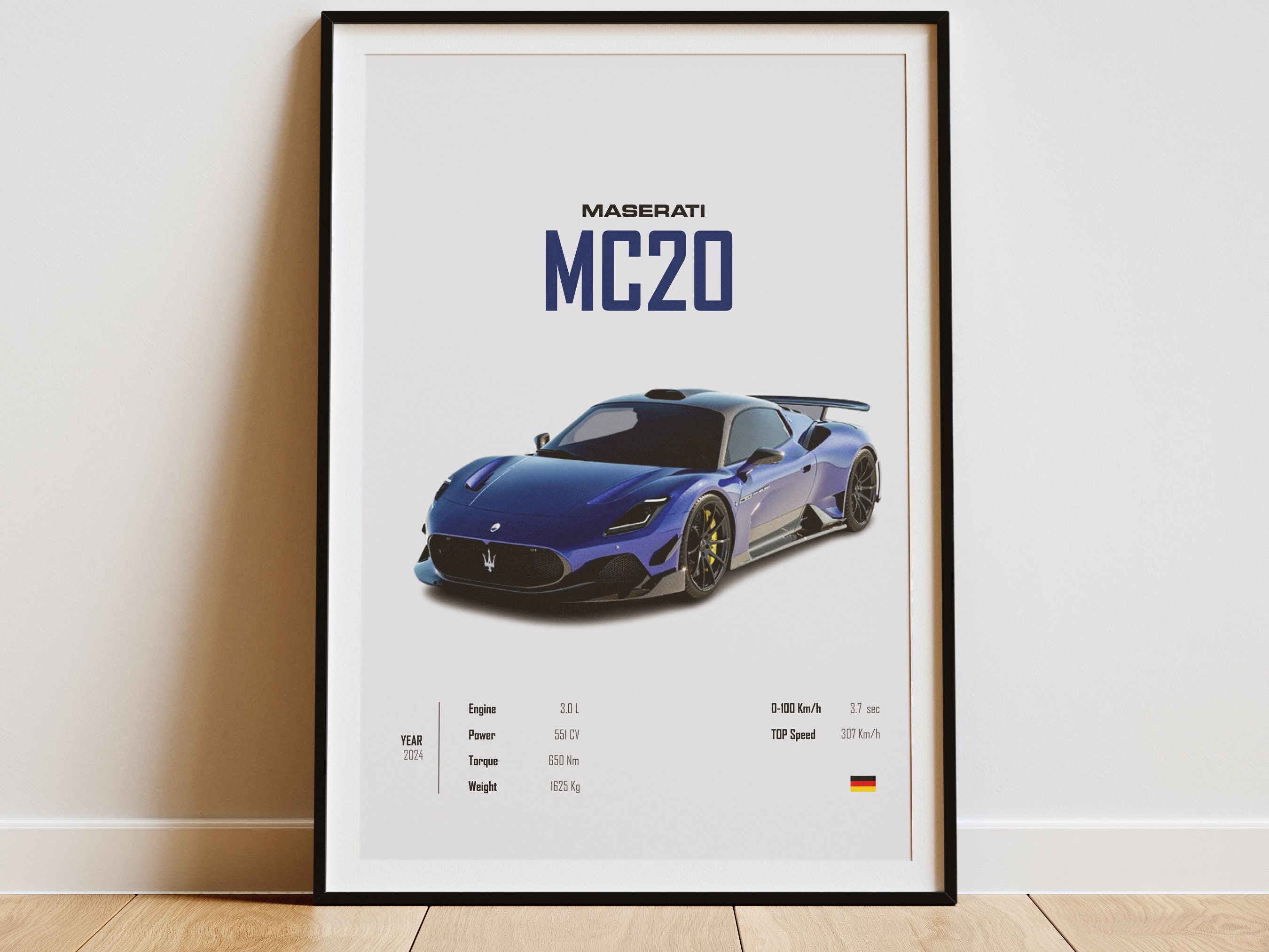 Maserati MC20 Poster - MC20 Prints - Maserati Posters - Car Prints ...