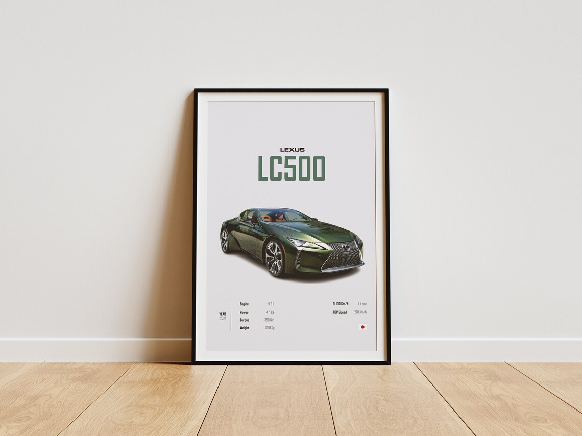 Lexus LC500 Poster - LC500 Prints - Lexus Posters - Car Prints - Car ...