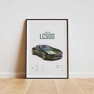 Lexus LC500 Poster - LC500 Prints - Lexus Posters - Car Prints - Car ...