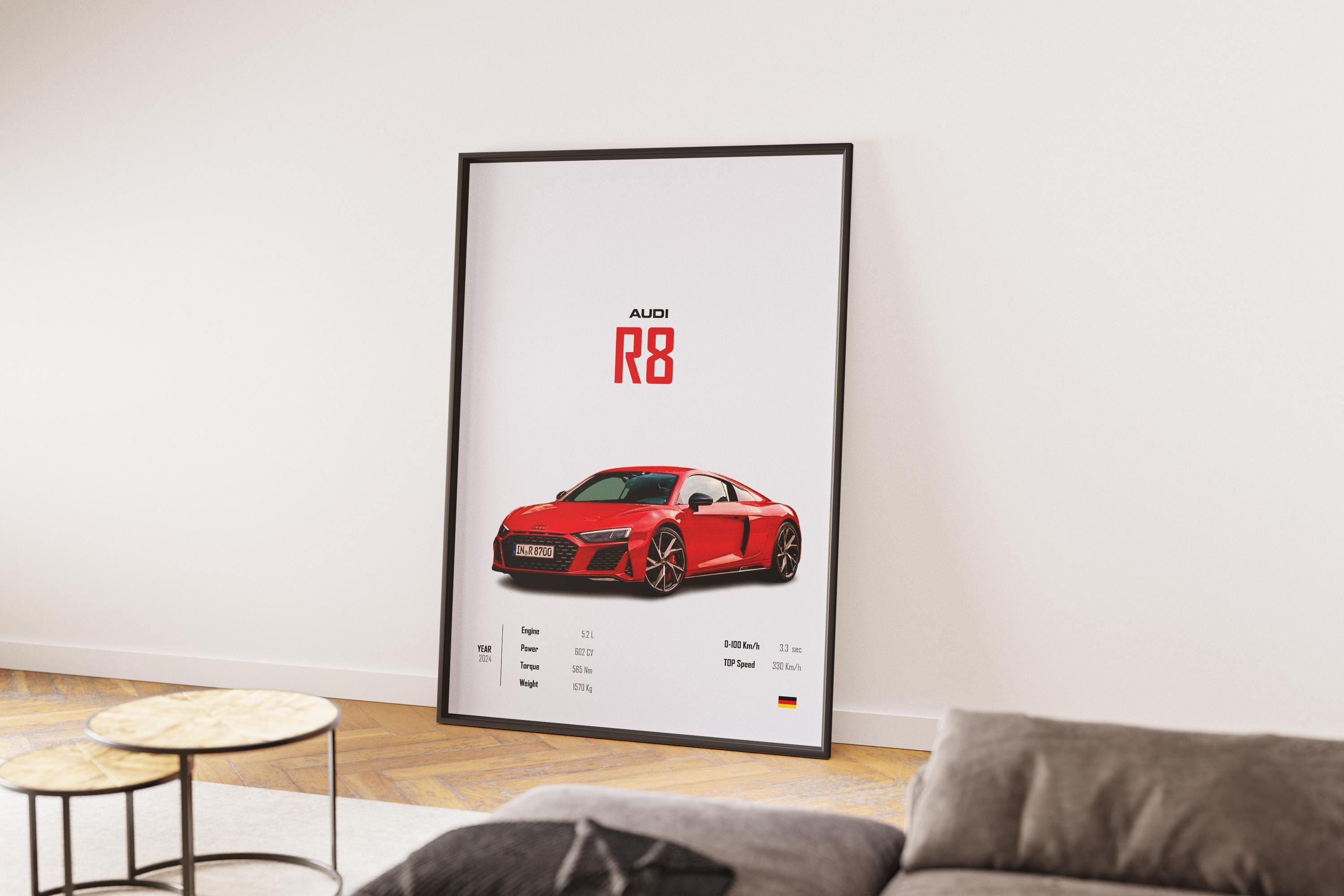 Audi R8 Poster R8 Prints Audi Posters Car Prints Car Wall Art Car ...