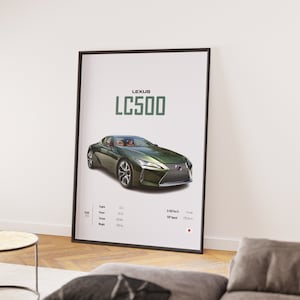 Lexus LC500 Poster - LC500 Prints - Lexus Posters - Car Prints - Car ...
