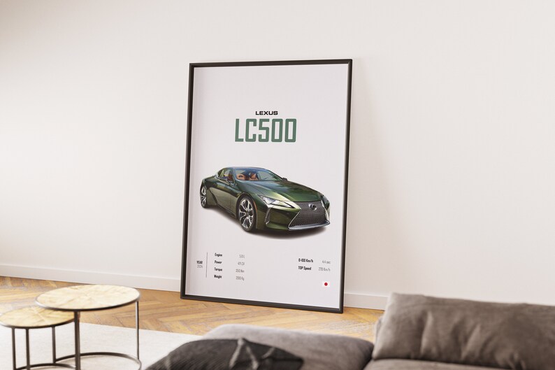 Lexus LC500 Poster - LC500 Prints - Lexus Posters - Car Prints - Car ...