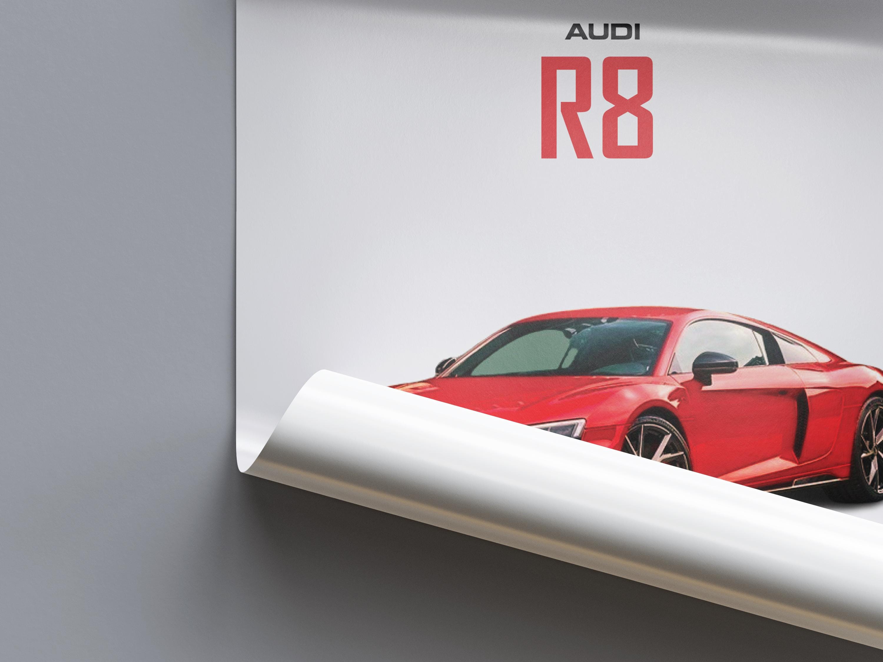 Audi R8 Poster R8 Prints Audi Posters Car Prints Car Wall Art Car ...