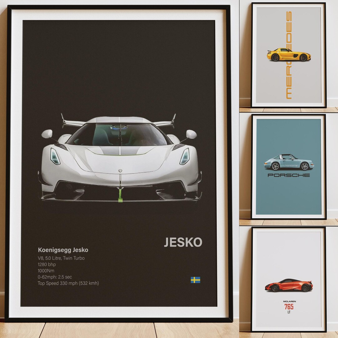 Koenigsegg Jesko Poster, Jesko Print, Car Print, Car Wall Art, Car ...
