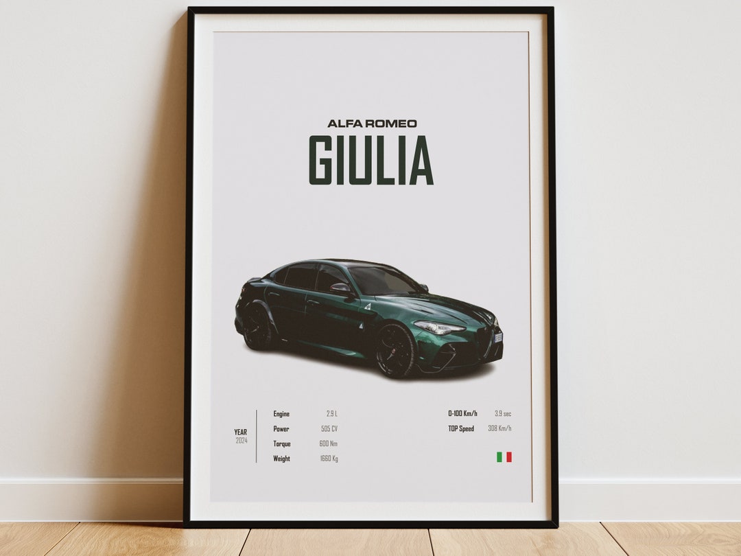 Alfa Romeo Giulia Poster - Giulia Prints - Alfa Romeo Posters - Car ...