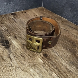 WW2 Military Rare Leather Belt Red Army USSR - Etsy