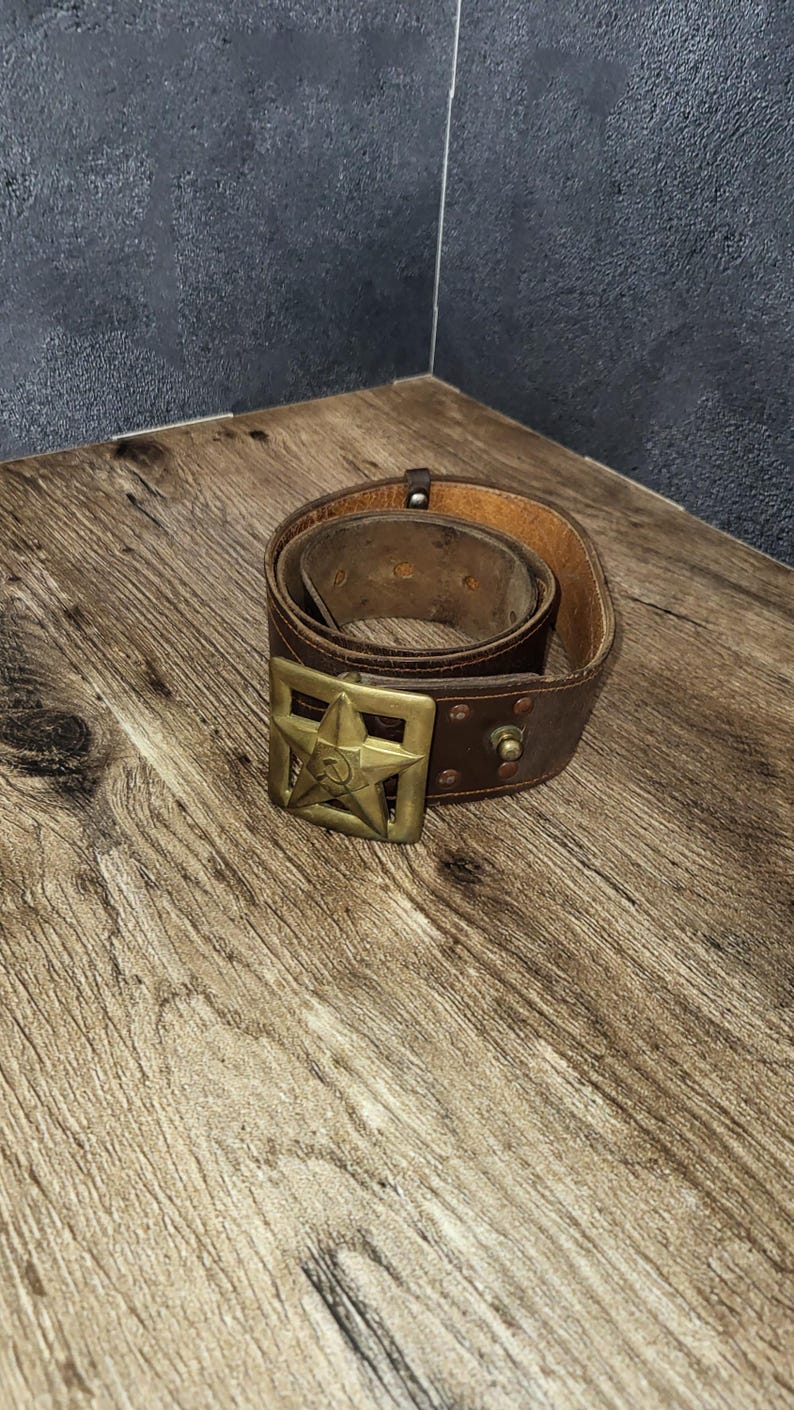 WW2 Military Rare Leather Belt Red Army USSR - Etsy