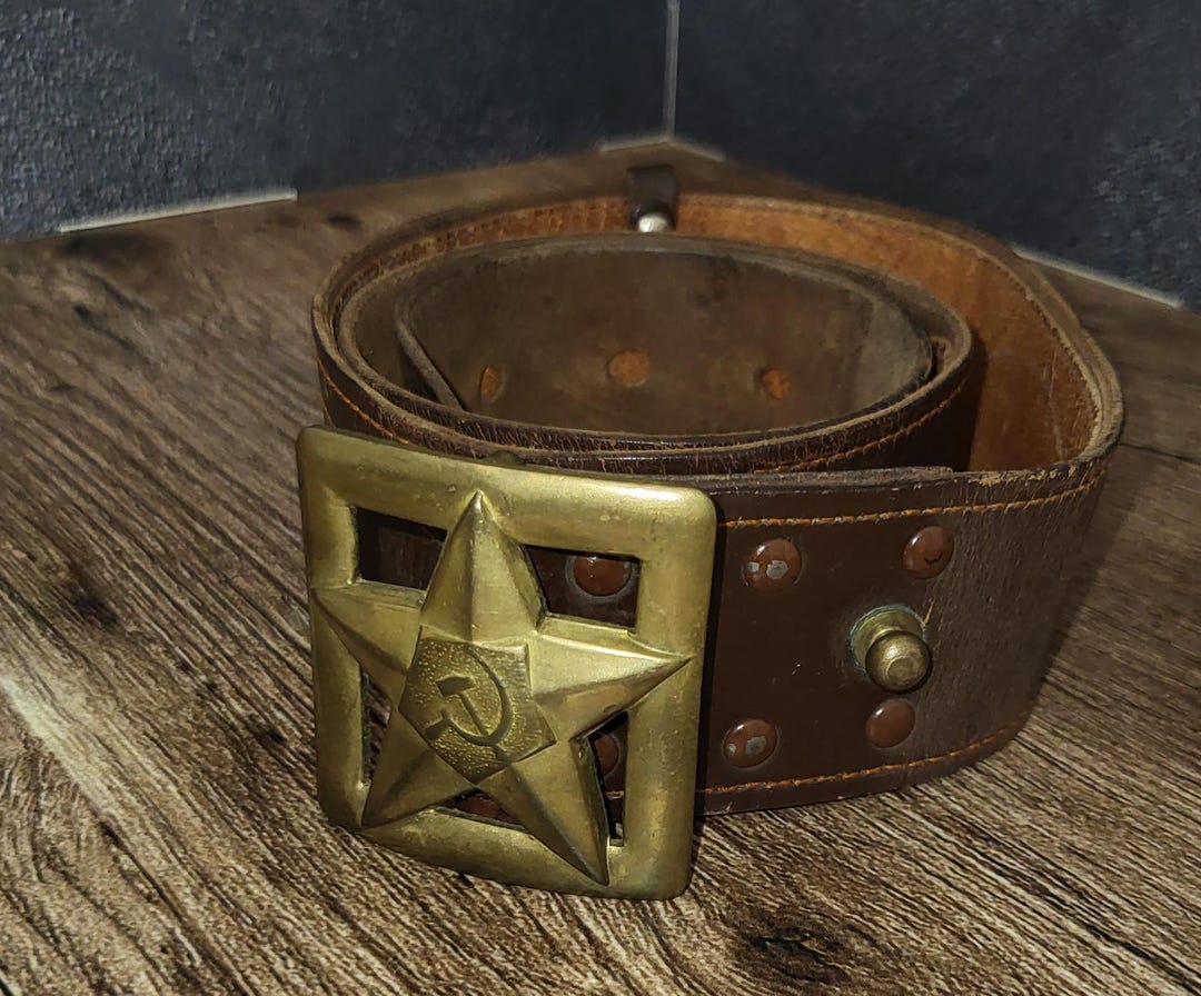 WW2 Military Rare Leather Belt Red Army USSR - Etsy