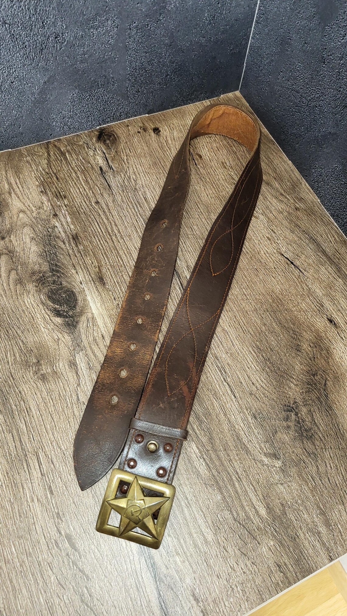 WW2 Military Rare Leather Belt Red Army USSR - Etsy