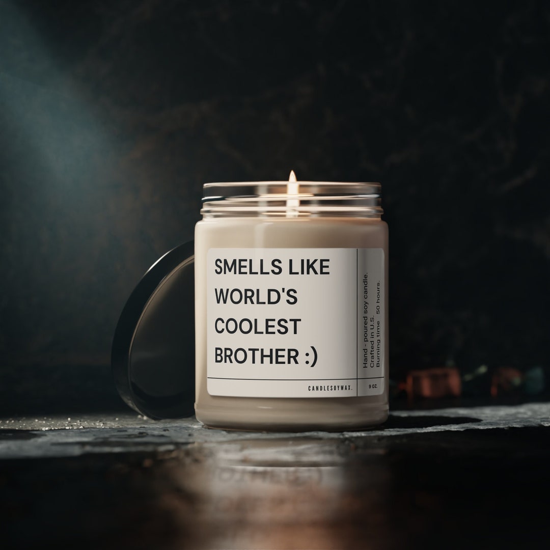 Smells Like World's Coolest Brother Eco-friendly Candle Gift Funny Gift ...
