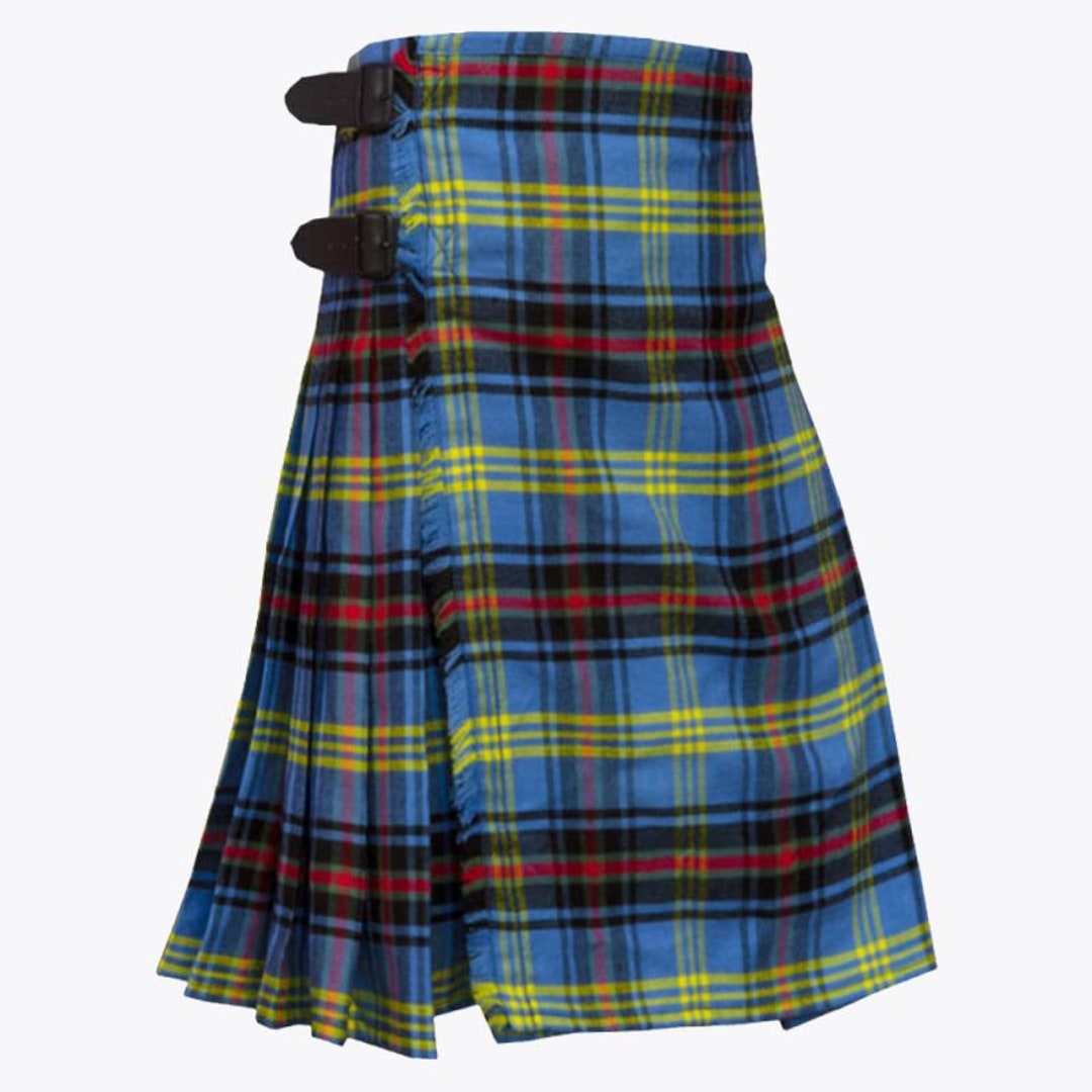 Clan Bell of the Borders Tartan Kilt Men's Handmade Traditional 8 Yard ...