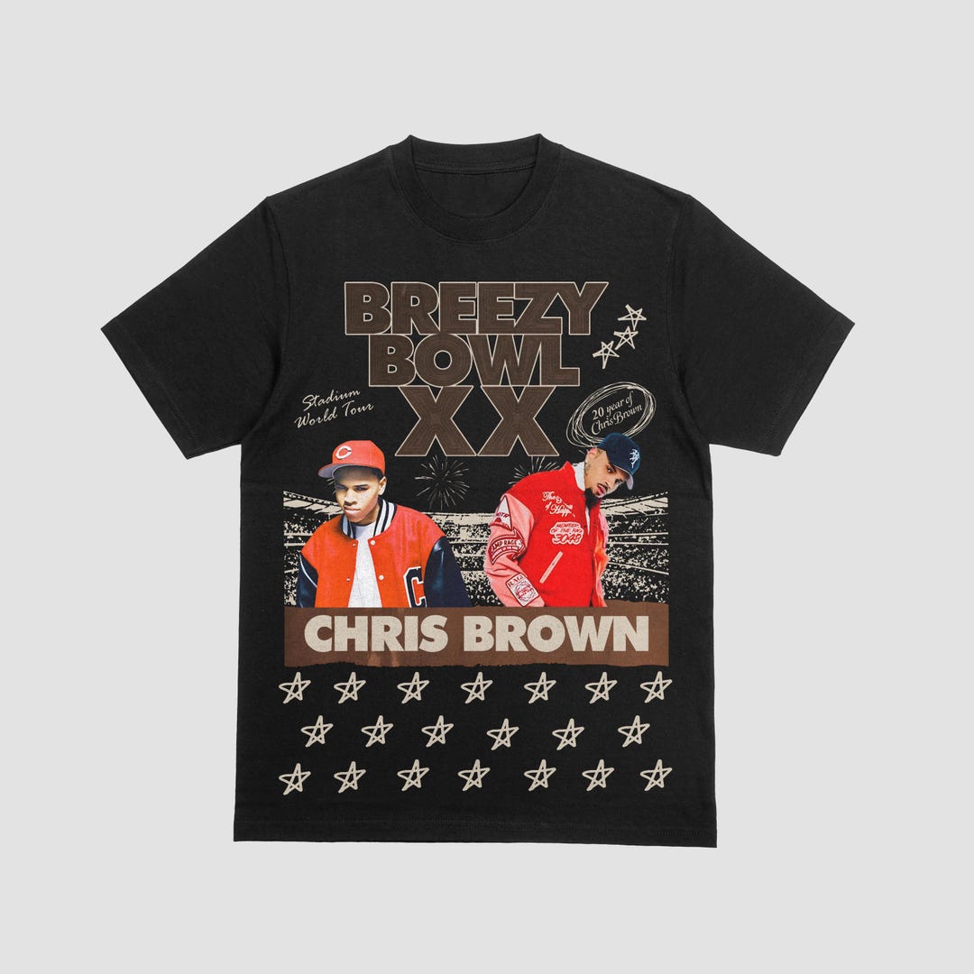 Chris Brown’s Breezy Bowl XX Tour T-shirt Merch. - Etsy