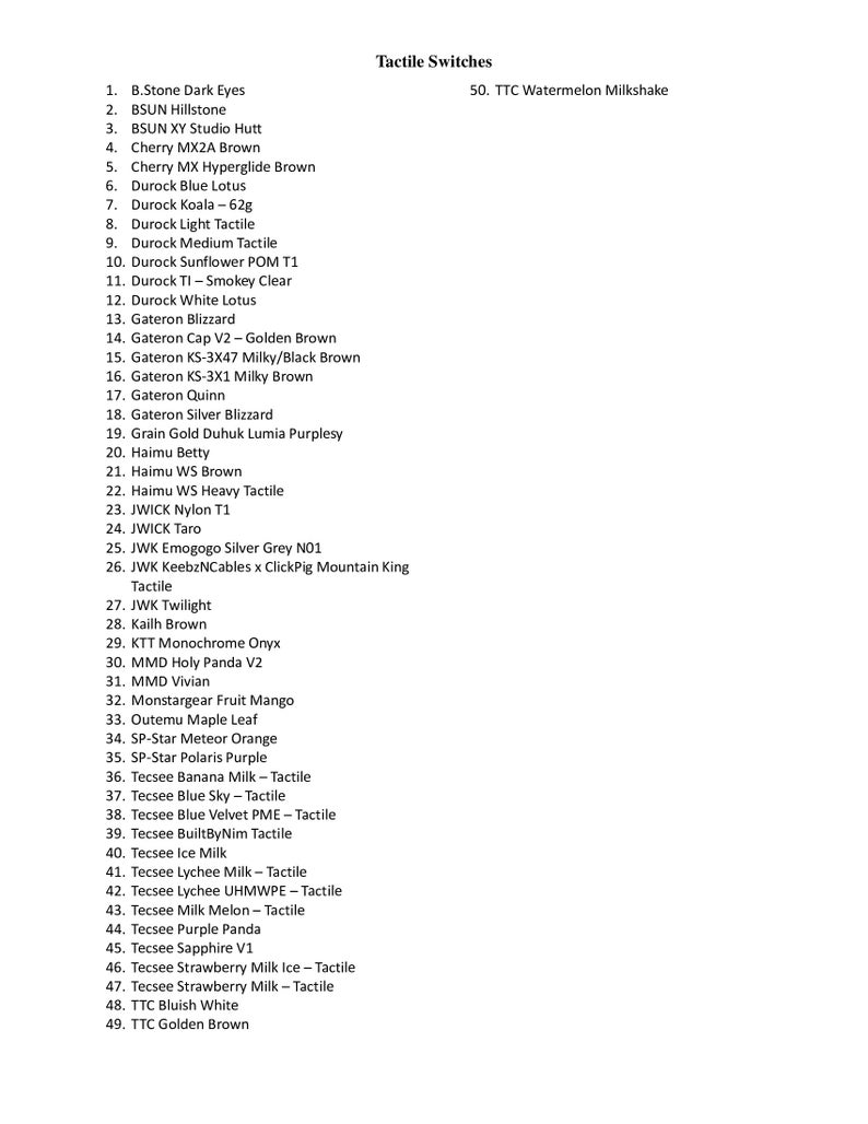 192 Switches Keyboard Switch Sample Pack - Etsy