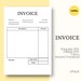 A4 Printable Invoice Fillable Invoice Form PDF Simple Printable Invoice ...
