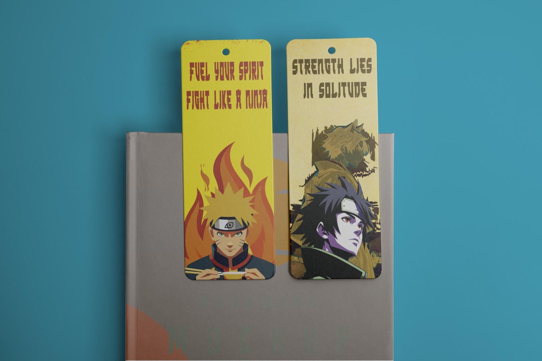 Naruto & Sasuke Dual Bookmark Set,anime-inspired Bookmarks for Fans,2 ...