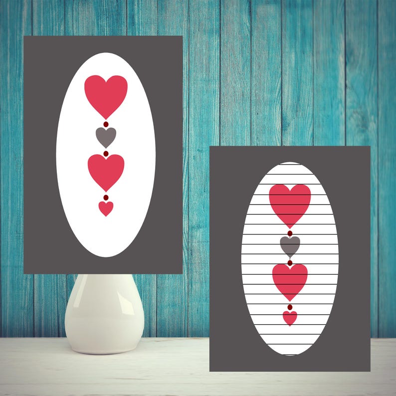 Floral and Heart Printable Stationery Letter Writitng Paper - Etsy